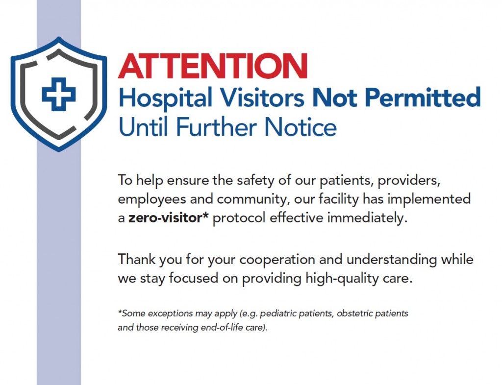 Clark Regional Medical Center Implements Zero-Visitor Protocol